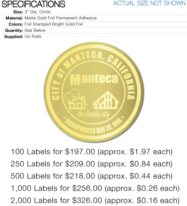 2 Inch Shiny Gold Foil Notary & Certificate Seals, Roll of 100 Stickers ...