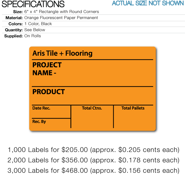 Custom Printed Labels for Job # 30608 by Sticker.com