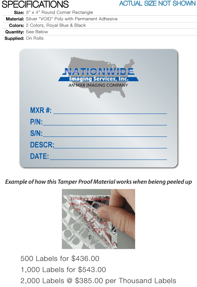 Custom Printed Labels for Job # 32772 by Sticker.com