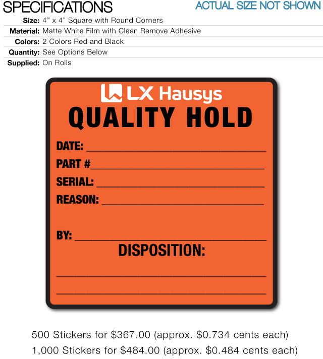 Custom Printed Labels for Job # 33611 by Sticker.com