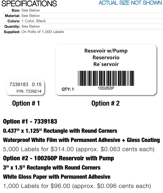 Custom Printed Labels for Job # 33768 by Sticker.com