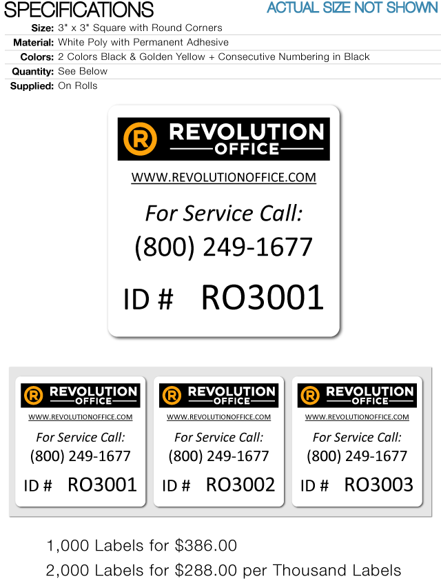 Custom Printed Labels for Job # 33909 by Sticker.com