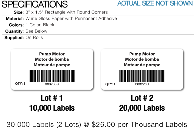 Custom Printed Labels for Job # 34488 by Sticker.com